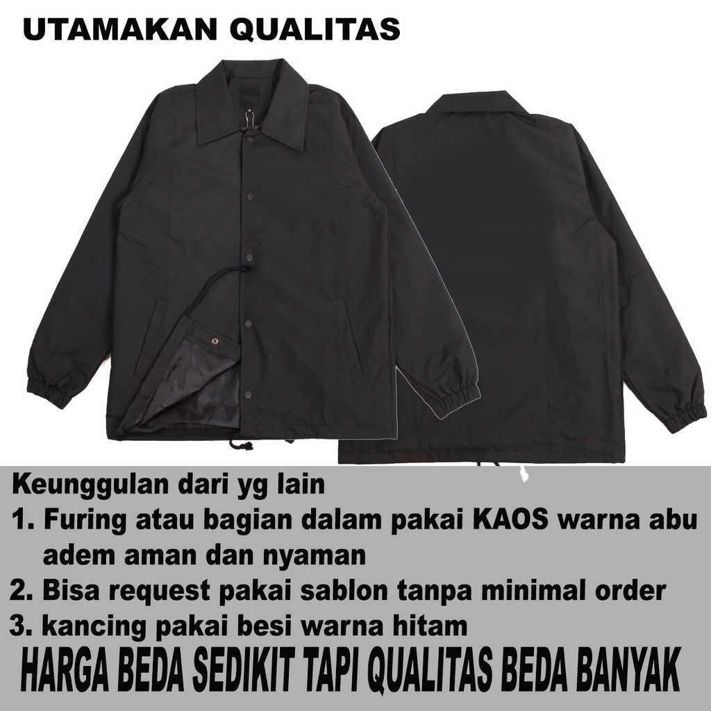 Jual jaket coach polos jaket coach simple Jaket coach size M L XL XXL ...