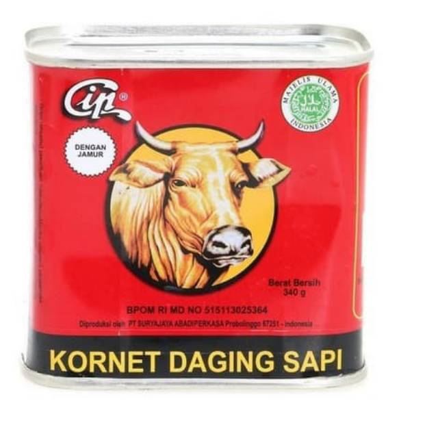 Jual Kornet sapi CIP corned beef 340 gram besar kaleng siap saji ...