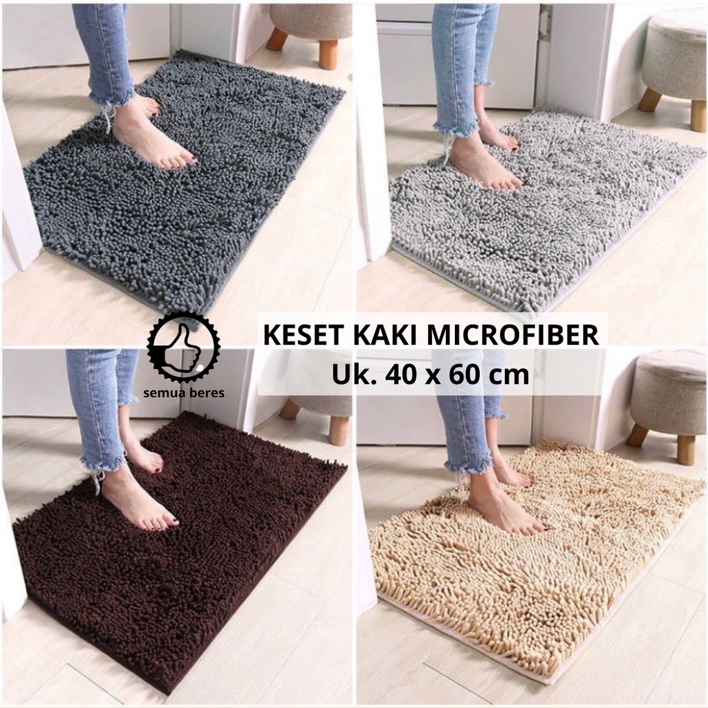 Jual Keset Kaki Microfiber Uk 40 x 60 cm Keset Dapur Keset Kamar Mandi ...