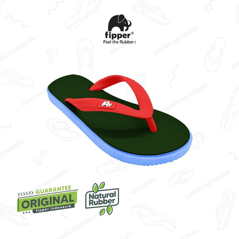 Jual FIPPER KIDS GREEN ARMY/BLUE SKY/RED | Shopee Indonesia