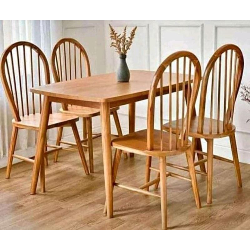 Jual meja makan minimalis jari2 kursi 4 modern kayu jati furniture mewah terbaru mebel jepara ...
