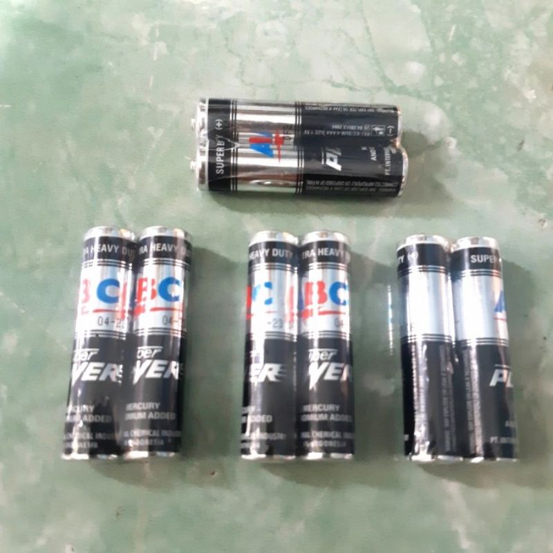 Jual baterai abc super power AAA A3 / battery kecil | Shopee Indonesia