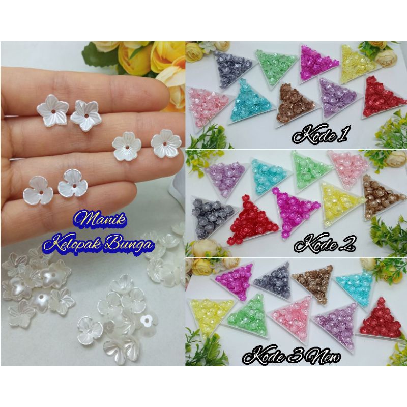 Jual Manik Kelopak Bunga Akrilik Mini Manik Bunga Putih Mote Kelopak ...
