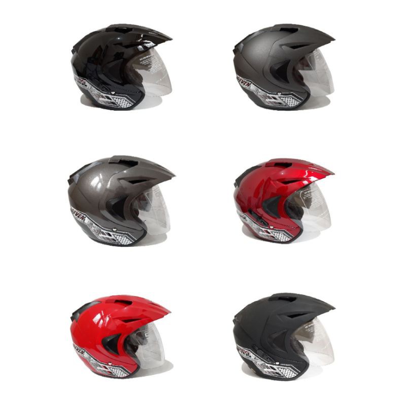 Jual Helm Tgp Double Visior Solid Standar Sni | Shopee Indonesia