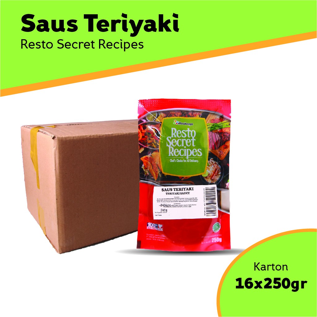 Jual RESTO Secret Recipe Saus Teriyaki 250g (KARTON) | Shopee Indonesia