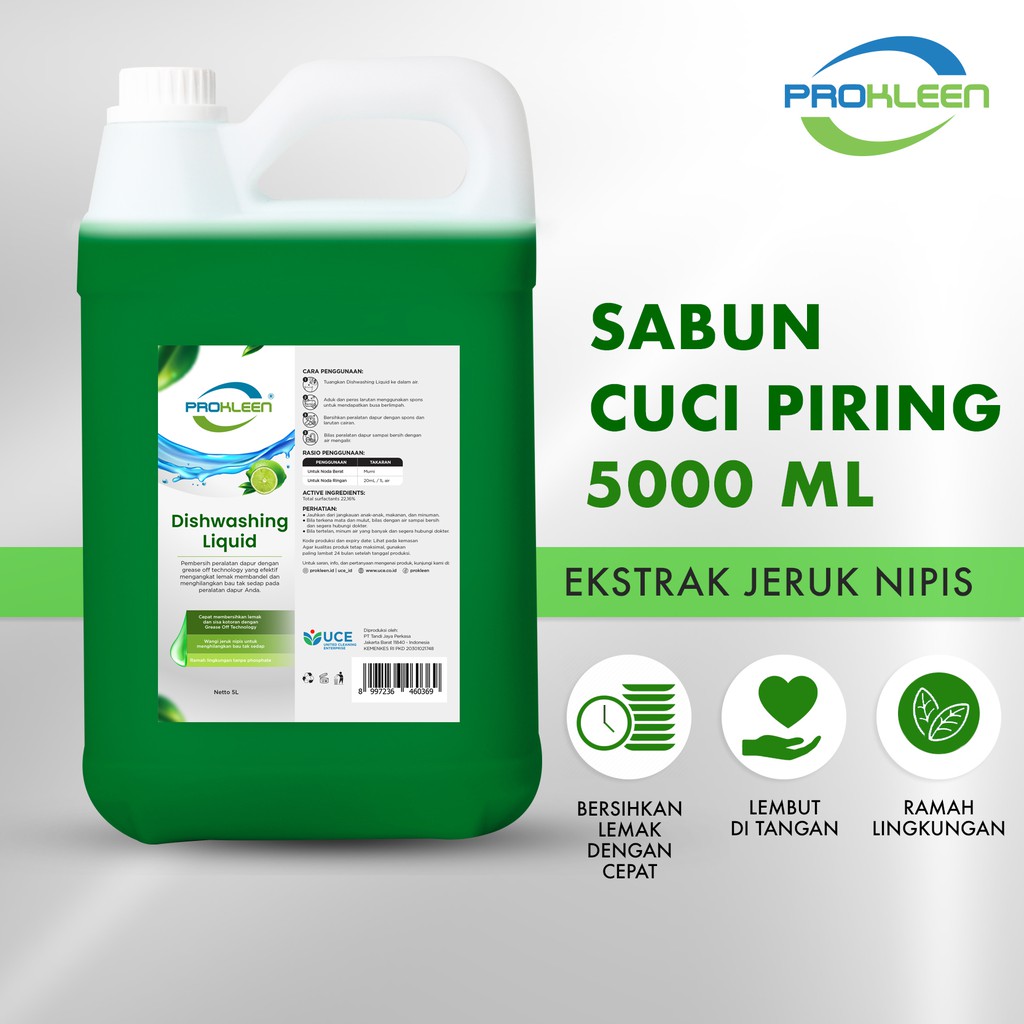 Jual PROKLEEN Sabun Cuci Piring Dishwashing 5L Konsentrat | Shopee ...