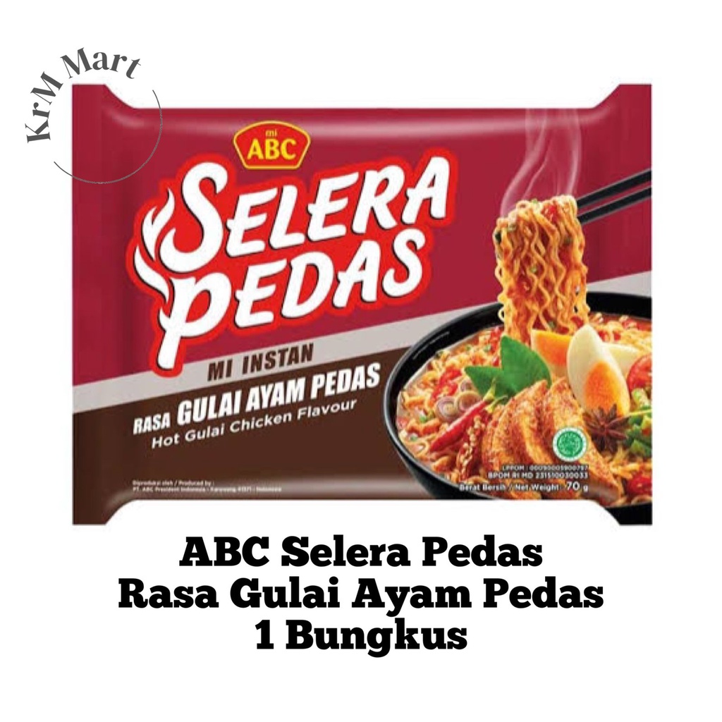 Jual ABC Selera Pedas rasa Gulai Ayam Pedas 1 bungkus mie mi instan ...
