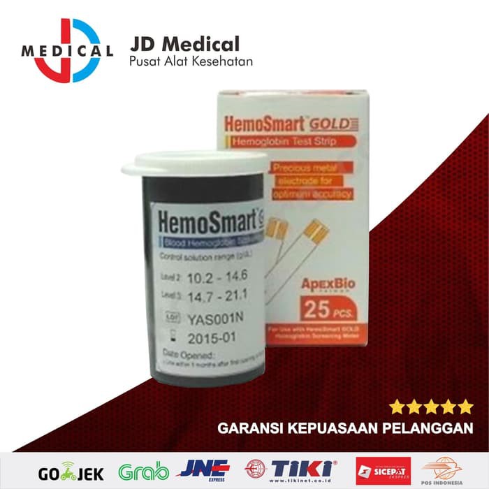 Jual APEXBIO Strip HemoSmart Gold Hemoglobine Strips 25 | Shopee Indonesia