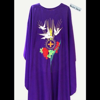 Jual Jubah Imam Katolik/Kasula Pastor/Kasula Brodir D13 Anggur Merpati ...