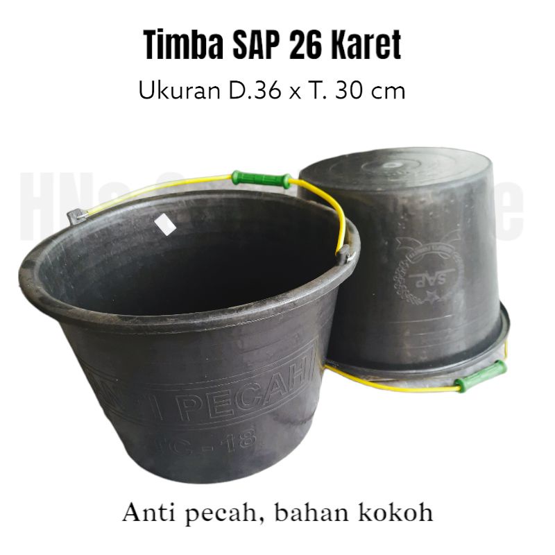 Jual Timba ember 26 SAP anti pecah - timba cat hitam kokoh | Shopee ...