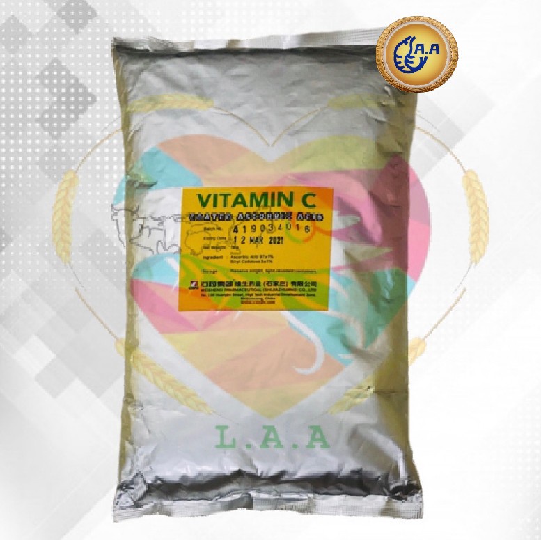 Jual Coated Ascorbic Acid VITAMIN C - Food Grade (REPACKED) 1 Kg | Shopee Indonesia
