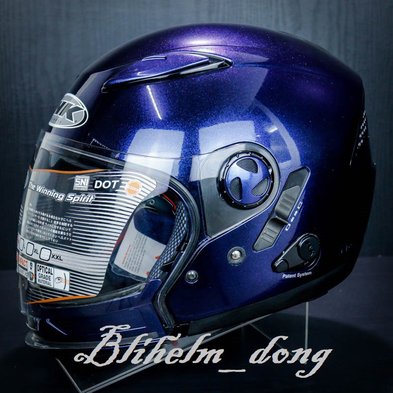 HELM INK MF1 SOLID | SAPHIRE BLUE | MODULAR CROSS OVER | Shopee Indonesia