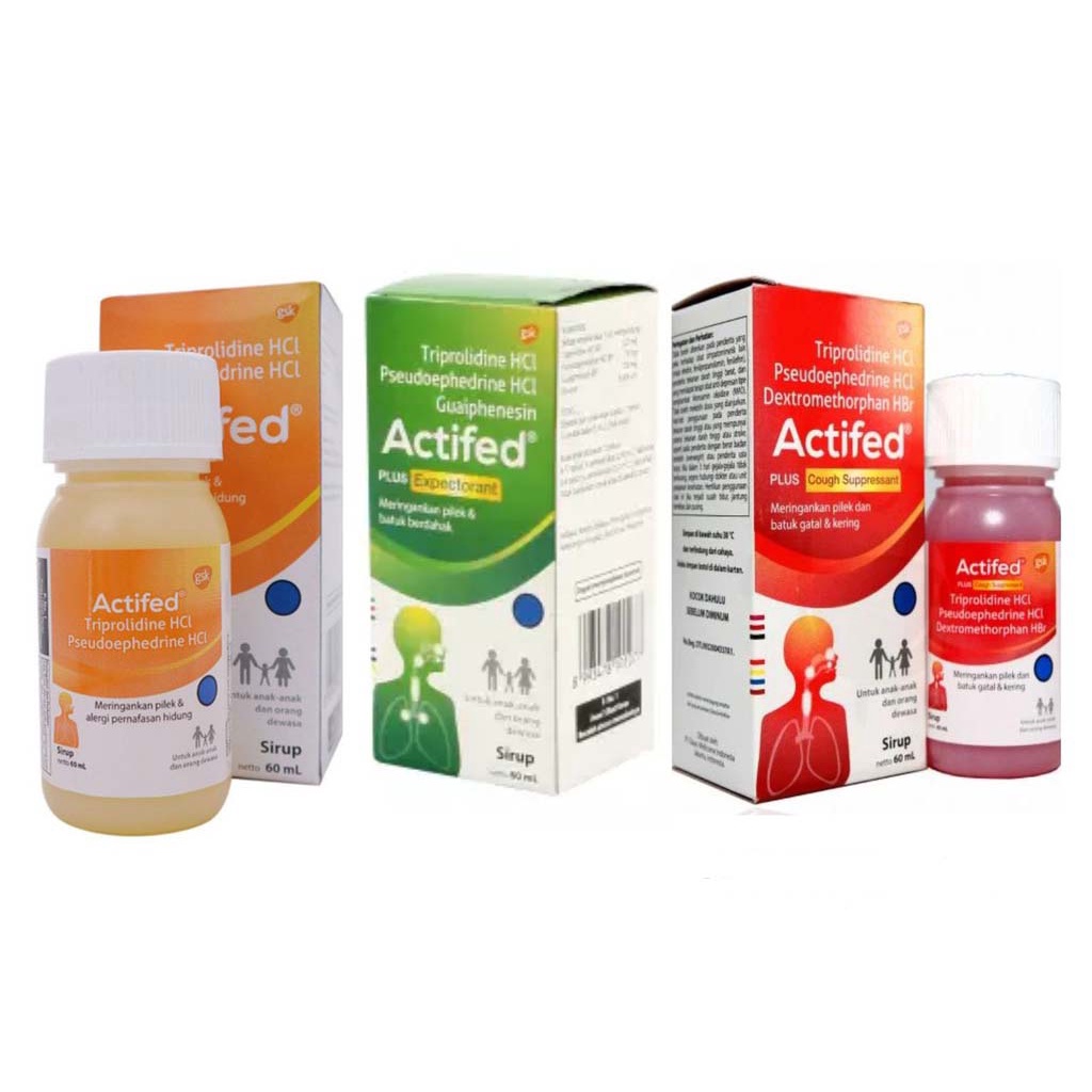 Jual Actifed Plus Cough Suppressant / Expectorant / Flu Sirup ...
