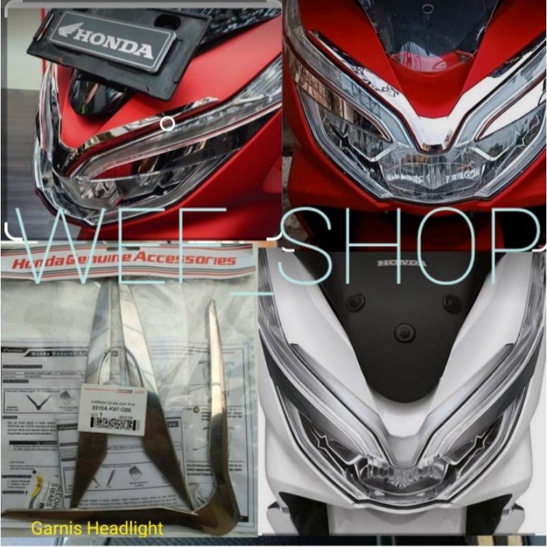 Garnis haed light PCX/Lis lampu depan PCX 150CC | Shopee Indonesia