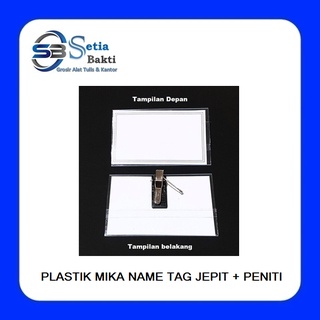 Jual Mika Name Tag Jepit + Peniti Ukuran 9cm x 5,5cm 1 Pak - 50 Pcs ...