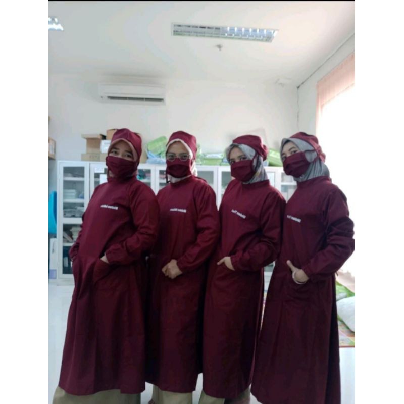 APD/apron dokter/jubah operasi/jas laboratorium/surgical gown bahan ...