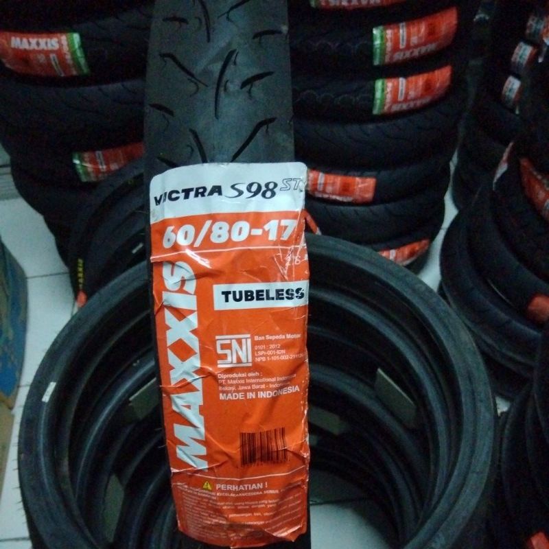 Jual BAN MAXXIS 60 80 RING 17 VICTRA S98ST TUBELESS - BAN LUAR TUBLES MOTOR MAXIS 60/80 -17 ...