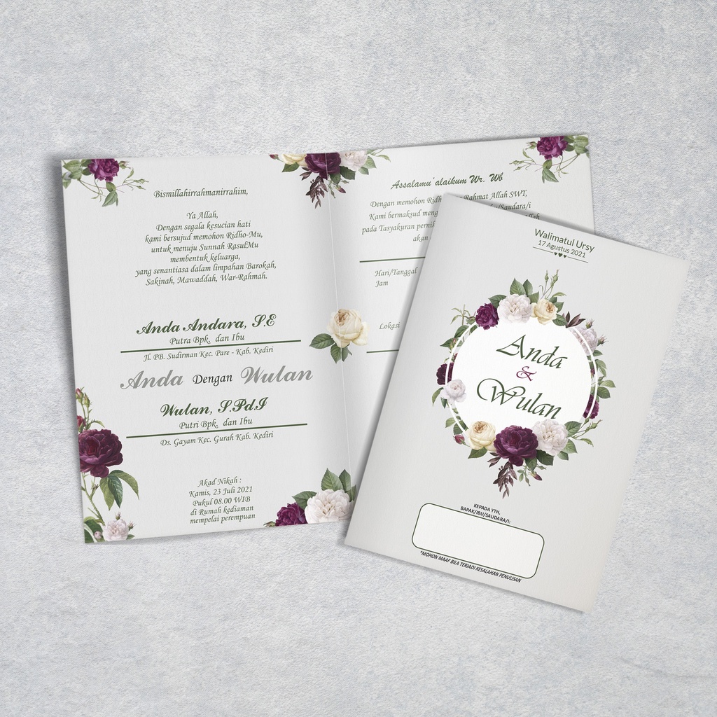 Jual Undangan Pernikahan Custom Unik dan Elegan | Shopee Indonesia
