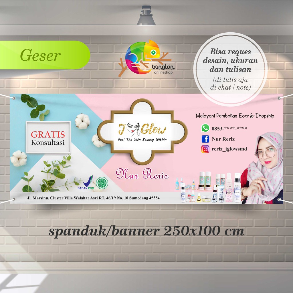 Jual Spanduk, Banner J GLOW Agen, Reseller (Di Geser Aja) | Shopee ...