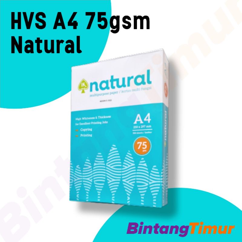 Jual Kertas HVS 75 gram Natural A4 | Shopee Indonesia