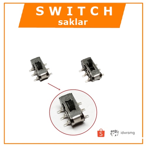 Jual MSS22D18 Mini SMD Slide Toggle Switch 6Pin Saklar Geser SPDT ...