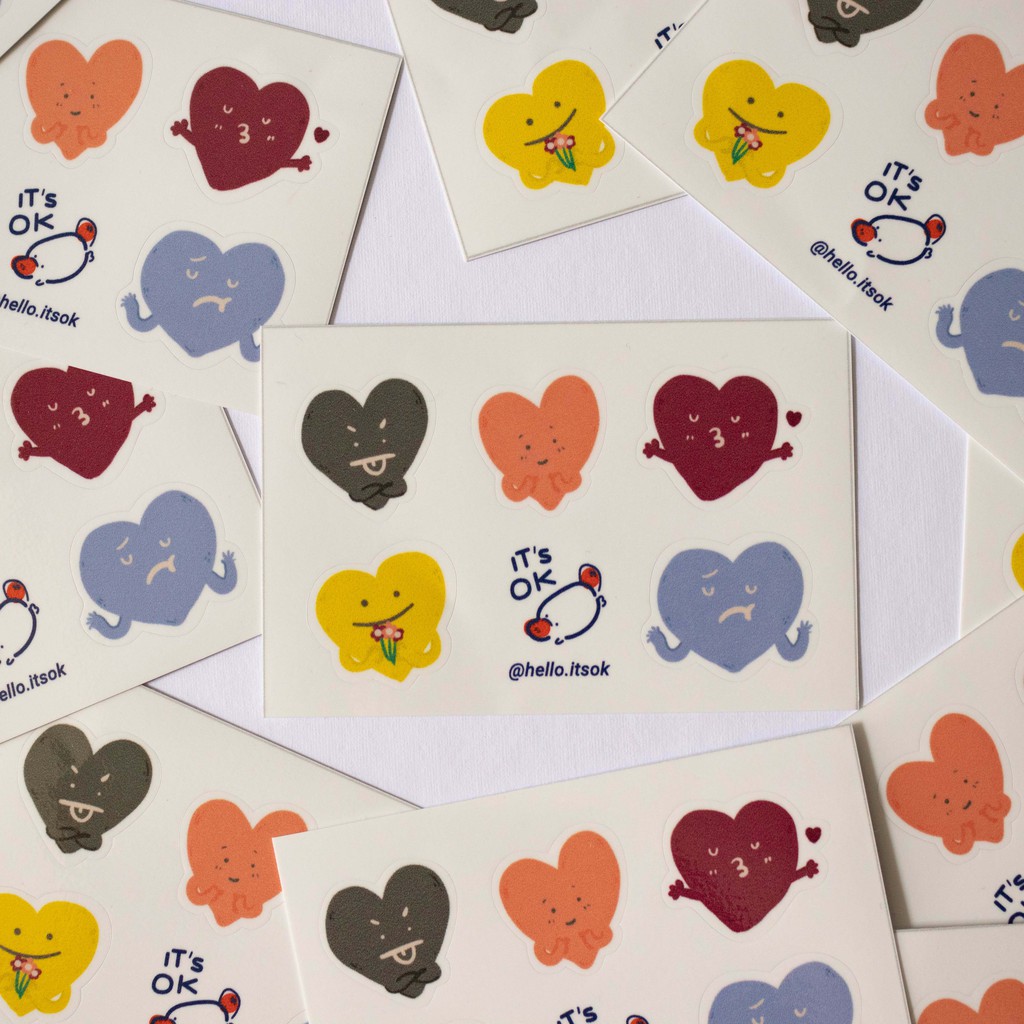 Jual Assorted Hearts Sticker Set (SAV-HT) | Shopee Indonesia