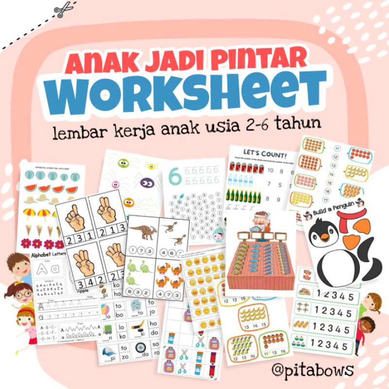 Jual BUKU AKTIVITAS (WORKSHEET) Anak PAUD dari 2 - 6tahun | Shopee ...