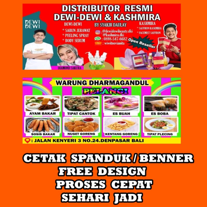 Jual Cetak benner spanduk Free design custom benner spanduk proses ...