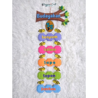 Jual budayakan 5s hiasan dinding kelas | Shopee Indonesia