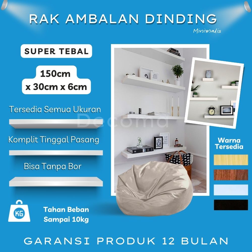 Jual Rak Ambalan Dinding Minimalis Hiasan Papan Hambalan Kayu Laci ...