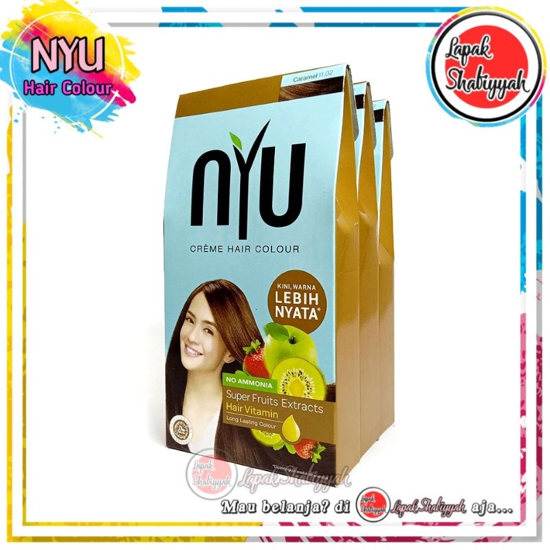 Jual Nyu Hair Colour Caramel BOX/ Semir Rambut / Cat Rambut Tanpa ...