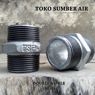 Jual DOUBLE NIPPLE GALVANIS 3/4 INCHI - DOBEL NEPEL BESI Indonesia|Shopee Indonesia