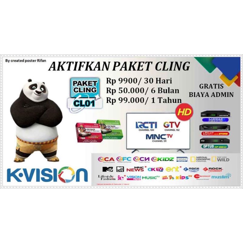 Jual Paket Cling K-VISION 10.000 | Shopee Indonesia
