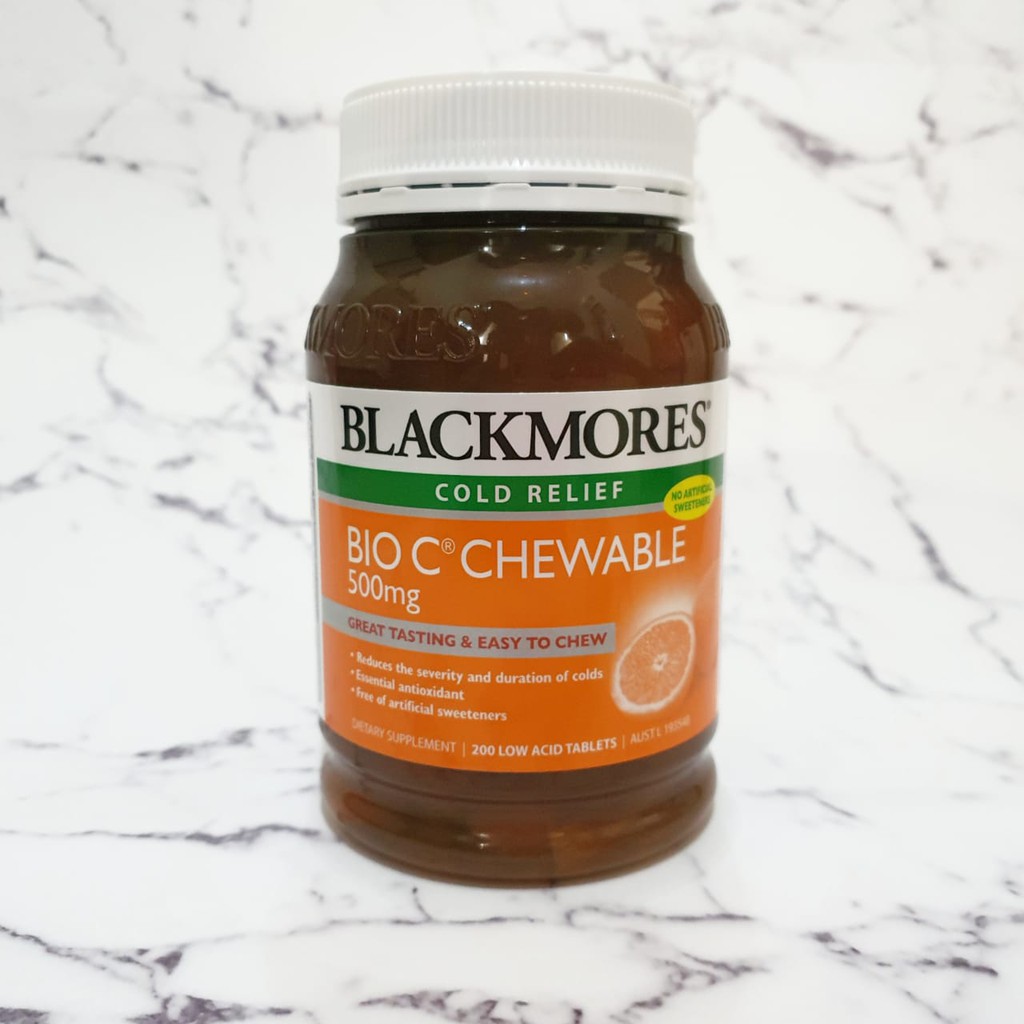 Blackmores Bio C Chewable 500mg 200 low acid tablets | Shopee Indonesia