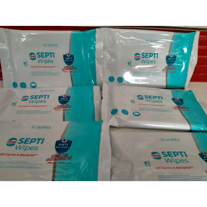 Jual SEPTI WIPES isi 10 tisu anti kuman, bakteri dan virus READY STOCK ...
