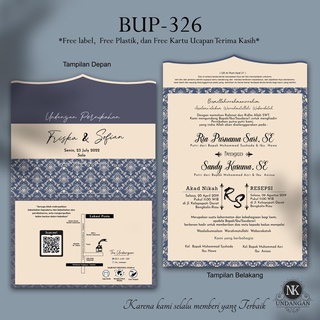 Jual Undangan pernikahan Brief card 200 gsm Undangan khitanan, undangan ...