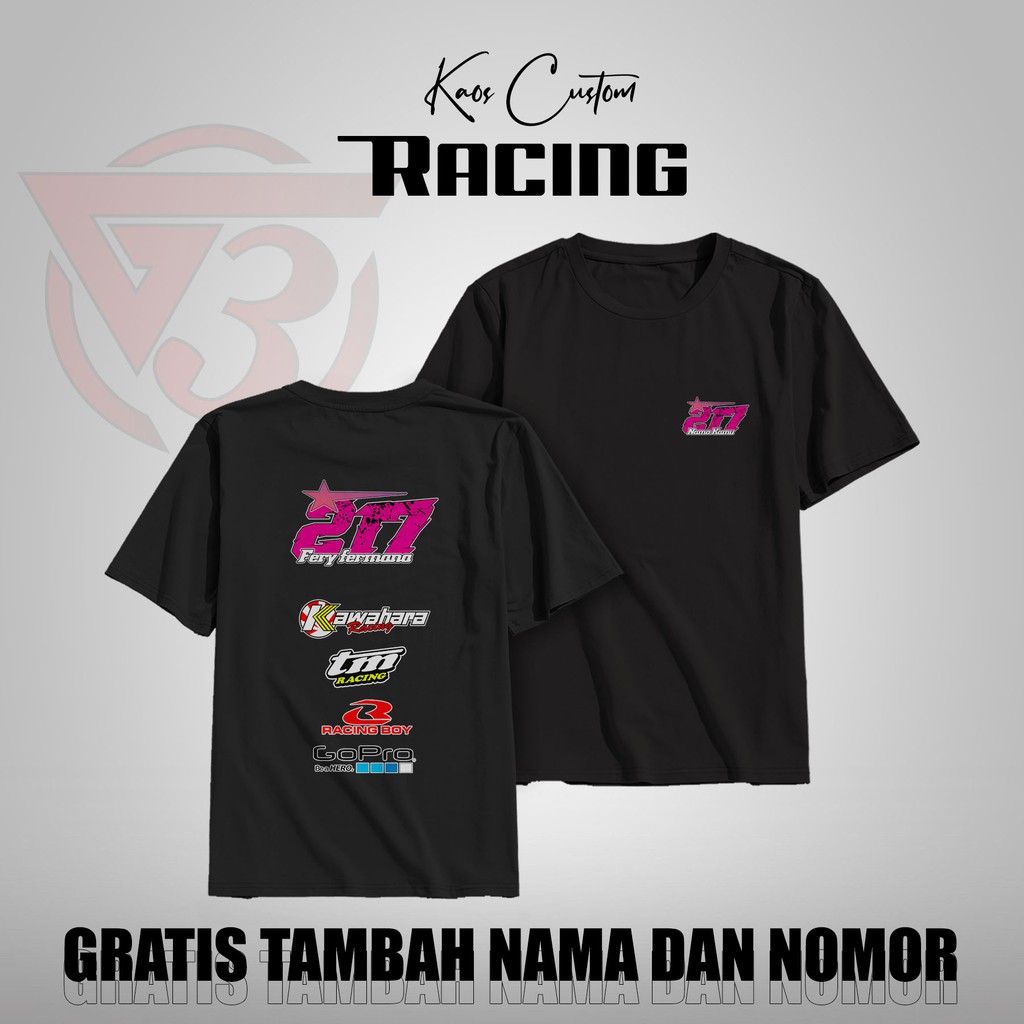Jual (G-72) Baju Kaos Racing Team Custom Request Bisa Tambah Nama dan ...
