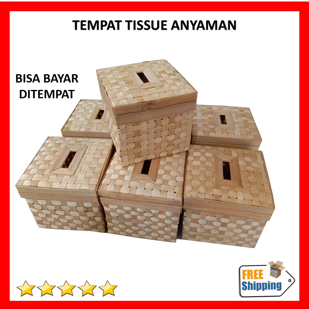 Jual TEMPAT TISU TEMPAT TISSUE KOTAK TISU KOTAK TISSUE ANYAMAN NATURAL ...