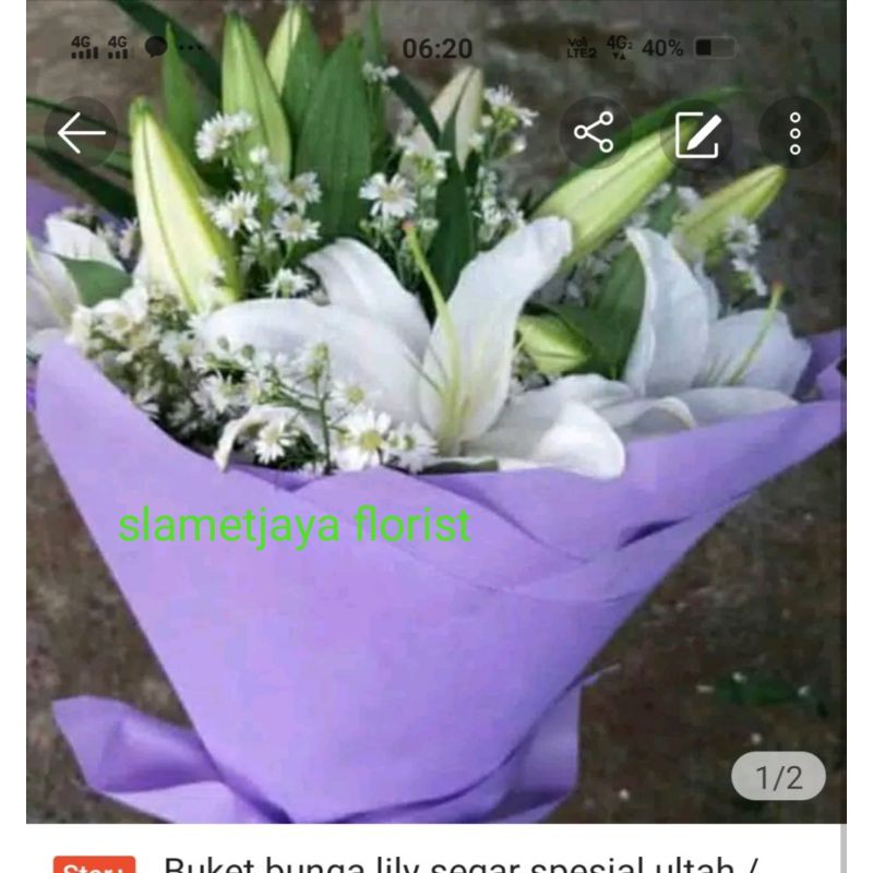 Jual Buket bunga lily segar spesial ultah /wisuda /valentine | Shopee ...