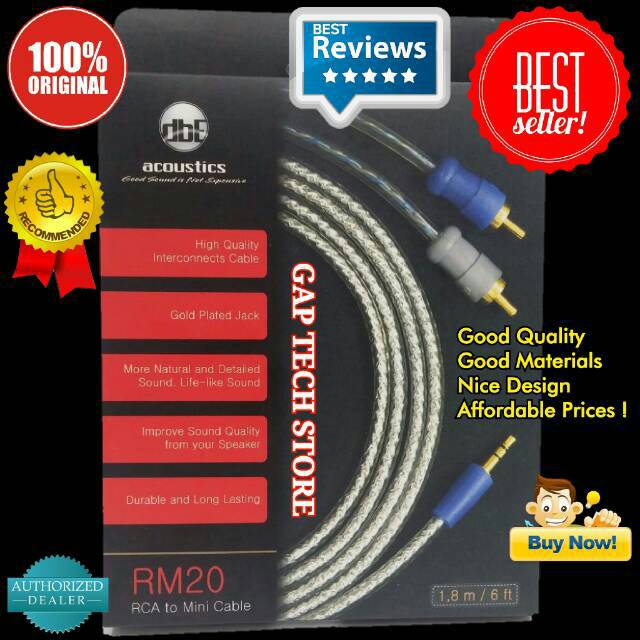Jual dbE RM20 - Kabel RCA to Mini Jack Audio 3.5 mm | Shopee Indonesia