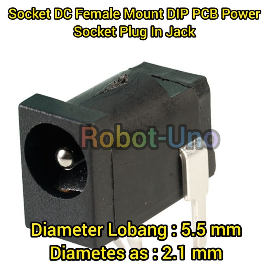 Jual Socket Dc Female Mount DIP PCB Power Socket/Plug In Jack | Shopee ...