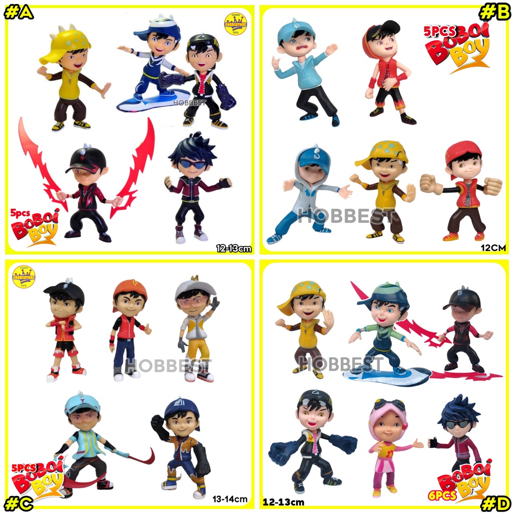 Jual Action Figure BOBOIBOY isi 5 pcs - Miniatur Topper Kue Pajangan ...
