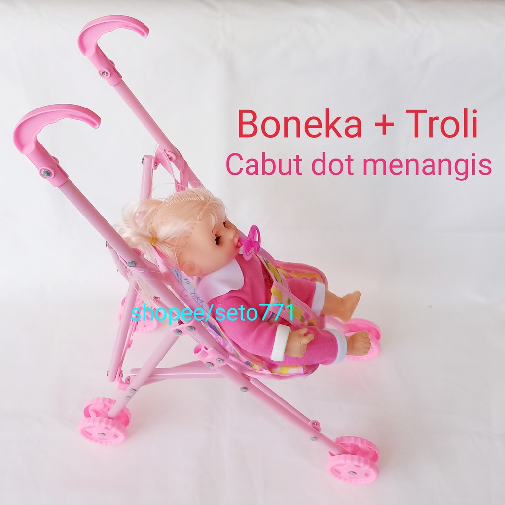 Jual Boneka Troli Bisa Menangis Trolley Baby Doll Crying | Shopee Indonesia
