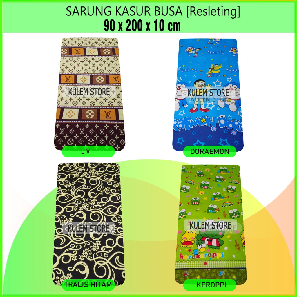 Sarung Kasur Busa Resleting 90x200x10 | Sarung Kasur 90x200 | Shopee ...