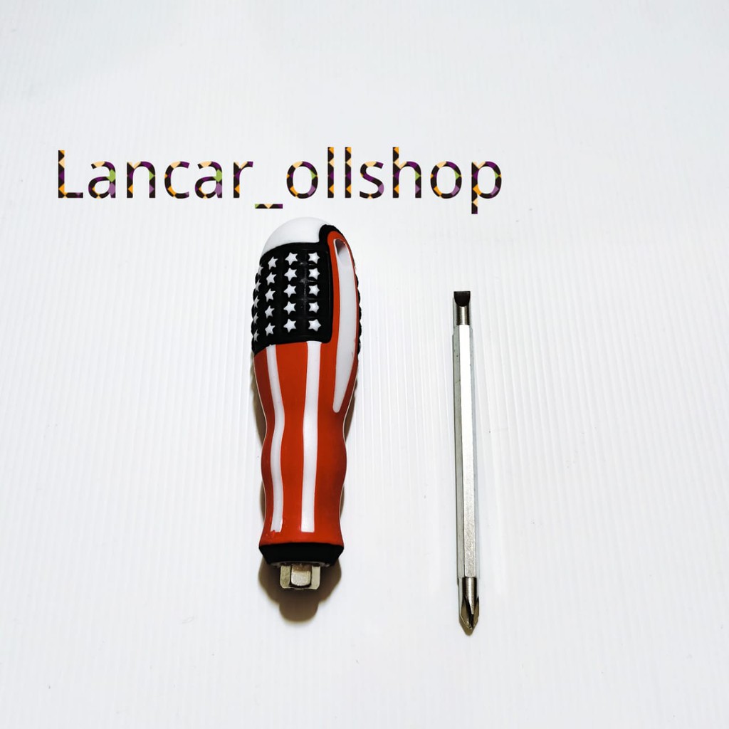 Obeng Bolak-Balik USA 4 inch / Track / Obeng Min Plus / Obeng Multi ...