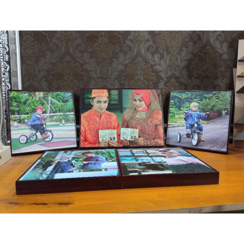 Jual SET BINGKAI KOLLAGE BLOCK FRAME + CETAK FOTO LAMINASI CANVAS MOTIF ...