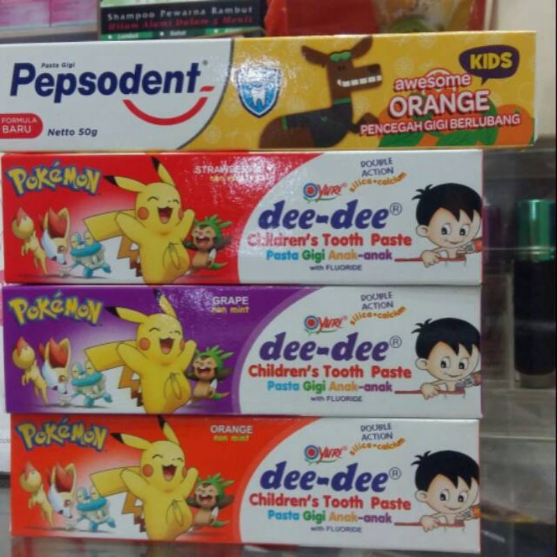 Jual Pasta gigi anak // Pepsodent Kids // Dee dee | Shopee Indonesia