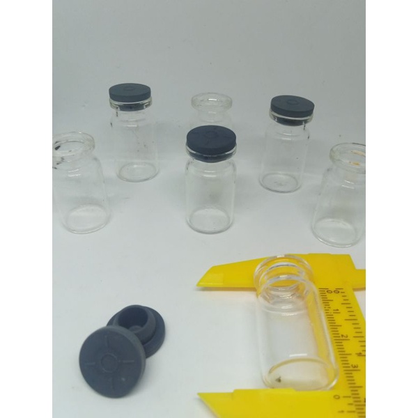 Jual BOTOL VIAL 5ML|| BOTOL KACA TUTUP KARET | Shopee Indonesia