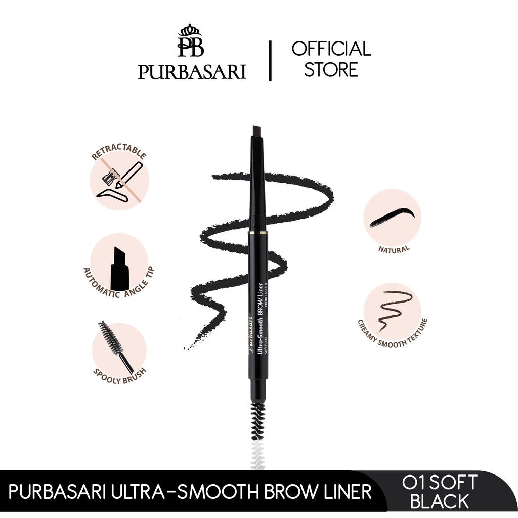 Jual Purbasari Ultra Smooth Brow Liner Black / Pensil Alis Mekanik ...