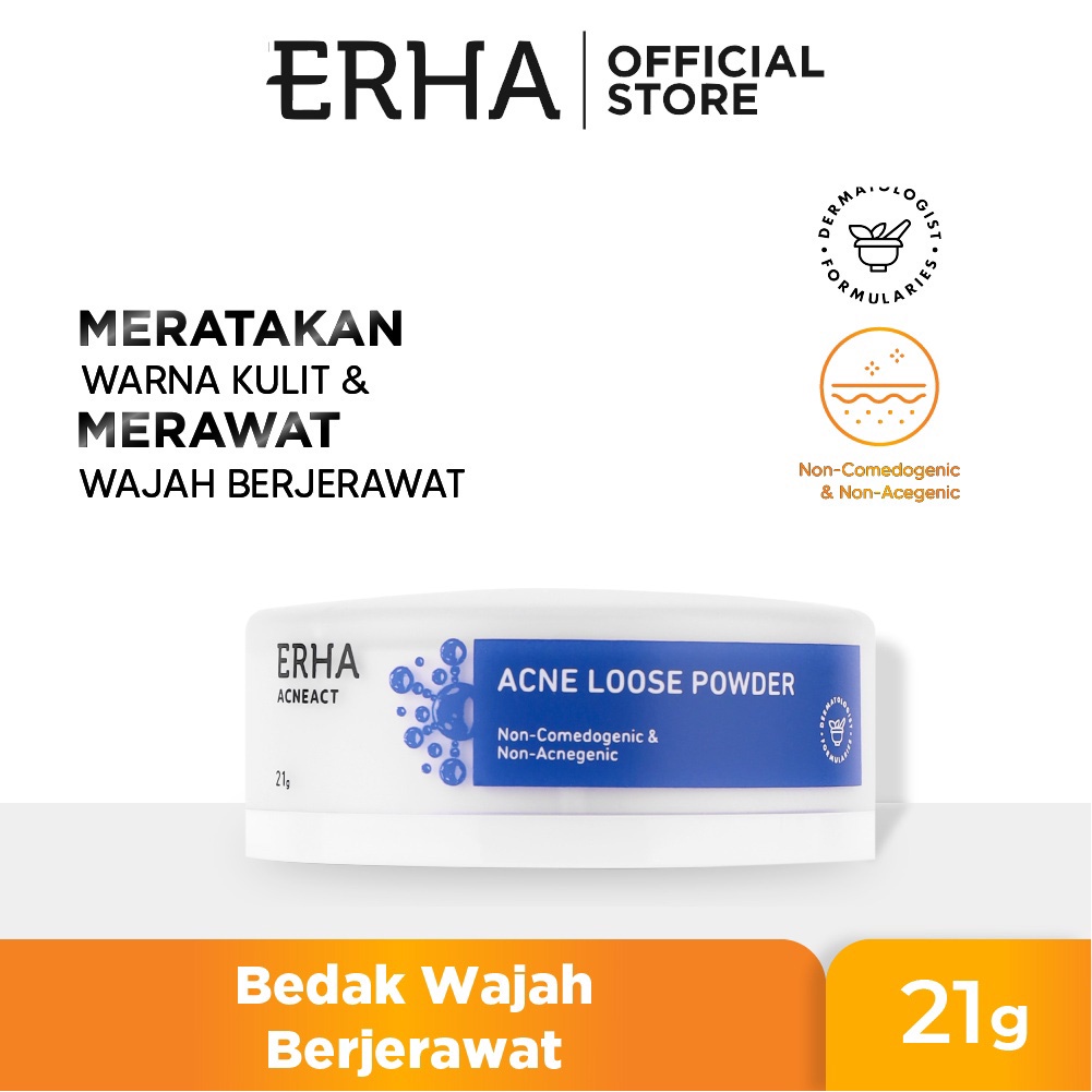 Jual ERHA Acneact Acne Loose Powder 21 g - Bedak Tabur Kulit Jerawat ...